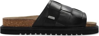 AllSaints Homme, Chaussures, Noir, Taille: 42 EU Randal Leather Slides