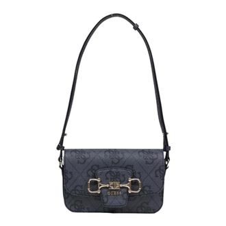 Guess Femme, Sacs, Gris, Taille: ONE Size Janie Logo Convertible Crossbody Flap