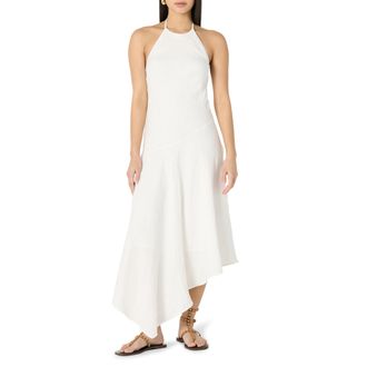 The Drop Ciga Halter Linen Maxi Dress Maxikleid, Wei&szlig;, M