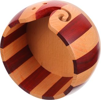 TOPBATHY Runde Holzschale f&uuml;r Garn Aufbewahrung Leichter Langlebiger Wollhalter mit Glatter Oberfl&auml;che Verhindert Verheddern Praktischer Strick H&auml;kelzubeh&ouml;r f&uuml;