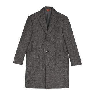 Barena Mantel mit Mikromuster und aufgesetzten Taschen - - Coats - Herren - Grau - L
