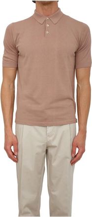 Eleventy Homme, Pulls, Rose, Taille: XL Polo &agrave; Manches Courtes
