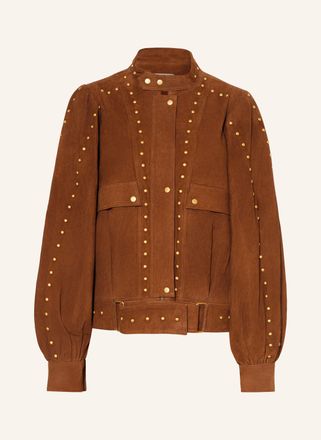 Farm Rio Farm Rio Lederjacke Mit Nieten braun