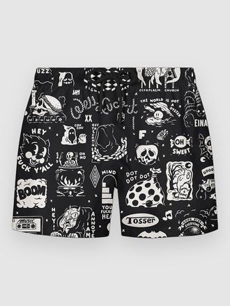 THE DUDES Flashy Pattern Boardshort noir