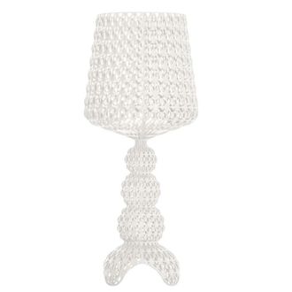 Kartell Mini Kabuki, Tischleuchte Mit Dimmer, Gl&auml;nzendes Wei&szlig;