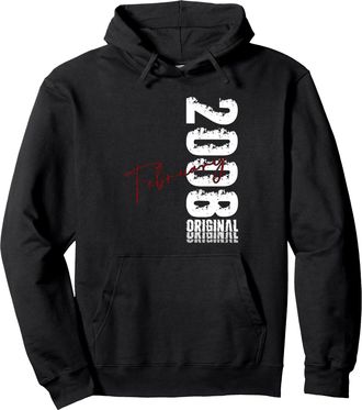 Generic 18. Geburtstag Februar 2008 Klassischer Jahrgang Pullover Hoodie