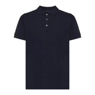 Fay Stretch Piquet Polo - - Tops - Herren - Blau - S