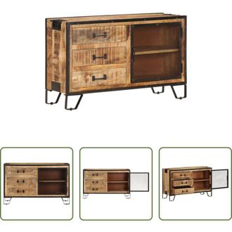 vidaXL Sideboard - Sideboard 100&times;31&times;60 cm Raues Mango-Massivholz