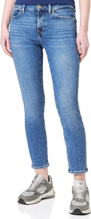 7 For All Mankind Damen Jsvy1200 Jeans, Mid Blue, 24 EU