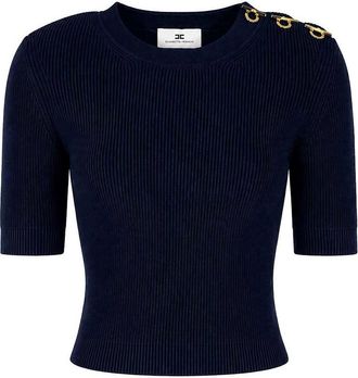 Elisabetta Franchi Top - Bleu