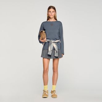 Sandro T-Shirt mit Stickerei