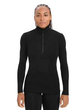 Icebreaker W 175 Everyday LS Half Zip - Black