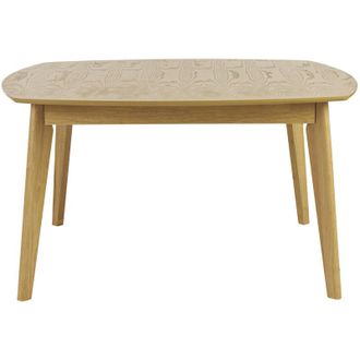 Miliboo Skandinavischer quadratischer Esstisch in hellem Eichenholz L140 cm LEENA
