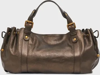 Gerard Darel Sac &agrave; main en cuir m&eacute;tallique - 24H