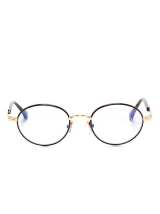 Tom Ford Eyewear lunettes de vue &agrave; monture ovale - Marron