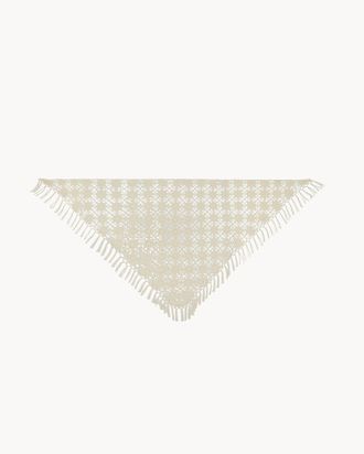 Kujten Poncho cachemire &agrave; franges, 4 fils - Poncho Gypsy Flowers