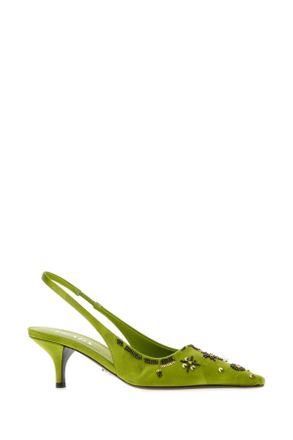 Prada D&eacute;collet&eacute; Heel - Green