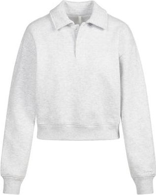 SKIMS Sweat &agrave; col zipp&eacute; en coton m&eacute;lang&eacute;