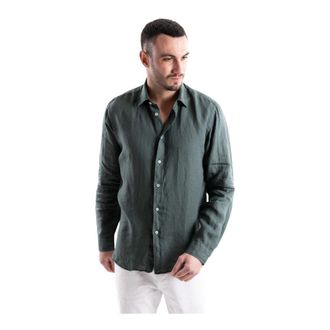 Xacus Leinenhemd mit Haifischkragen - - Shirts - Herren - Gr&uuml;n - L