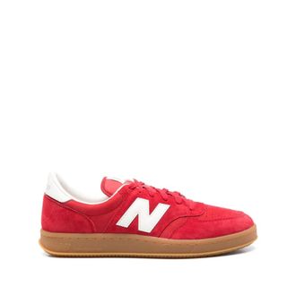 New Balance Homme, Chaussures, Rouge, Taille: 44 EU Baskets Rouges en Daim avec Semelle Blanche
