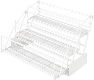 Generic Système détagères escamotables Multifonctions à 3 Niveaux pour Meubles Hauts de Cuisine/Salle de Bain. Étagère à épices Extensible en Acier, Charge ma