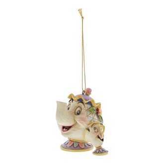 Enesco Ornement Suspendu Mme Samovar et Chip Résine 6,5 cm - Occasion Noël - Résine - Suspension
