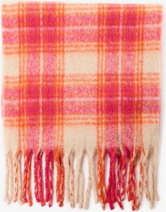 Au Printemps Paris karierter Schal - Orange