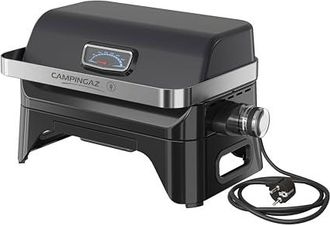 Campingaz Grill Attitude2go, Gasgrill & Elektrogrill, Tischgrill, tragbarer Balkon-, Camping-Grill, mit Deckel, Thermometer und Gusseisen-Grillrost, Betrieb mit