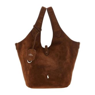 Polo Ralph Lauren Wildleder-Tragetasche - - Bags - Damen - Braun - ONE SIZE
