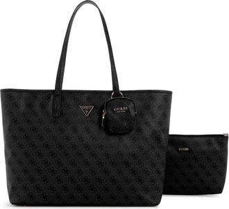 Guess Power Play Large Tech Tote Coal Logo