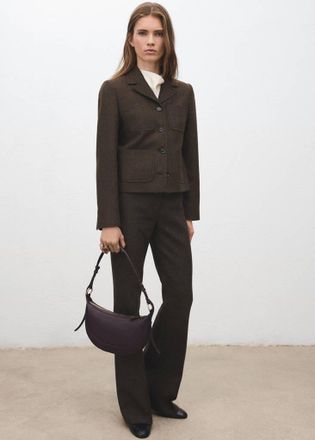 Mango Ovale Schultertasche bordeaux - Damen - Einheitsgr&ouml;&szlig;e - MANGO