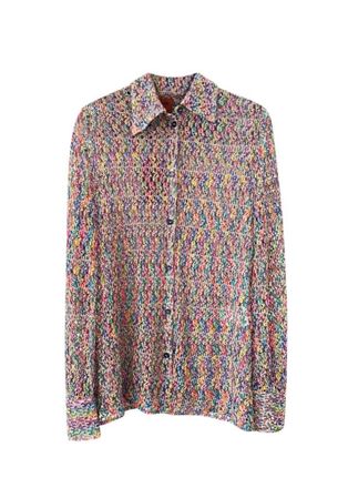 Missoni multicoloured crochet-knit shirt Size XS