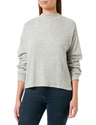 s.Oliver Q/S by Damen Langarmshirt mit Stehkragen Grey XXL