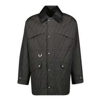 Fendi Bedruckte FF Jacke f&uuml;r M&auml;nner - - Jackets - Herren - Schwarzk - M