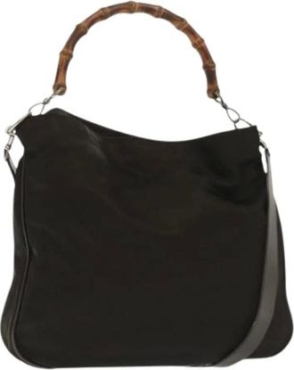Gucci Pre-owned Nylon sacs-gucci - Femme - Pre-owned - Brun - Taille: ONE Size