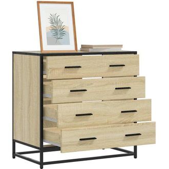 vidaXL Commode ch&ecirc;ne sonoma 70x41x70 cm bois ding&eacute;nierie - Vidaxl