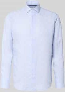 Christian Berg Regular Fit Leinenhemd mit Kentkragen