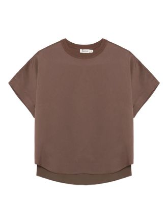 SIMKHAI Addy Bluse mit rundem Ausschnitt - Braun