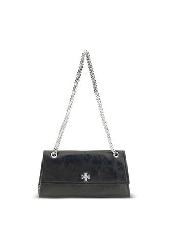Tory Burch Womens Shoulder Bag Kira Suede Black