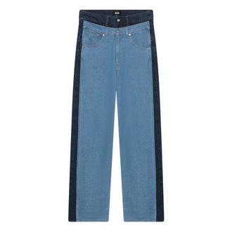 GCDS Denim Layered Loose Fit Hosen - - Jeans - Damen - Blau - W24