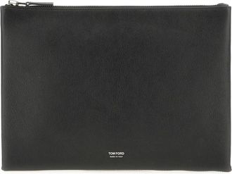 Tom Ford Homme, Sacs, Noir, Taille: ONE Size Pochette &agrave; fermeture &eacute;clair