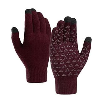 Generic Gants dhiver pour homme et femme - Gants dhiver chauds doubl&eacute;s en polaire pour &eacute;cran tactile - Gants thermiques pour femme - Mitaines pour textos, ski