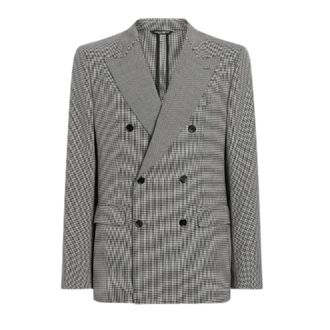 Dolce & Gabbana Graue Doppelreiher-Jacke mit Taschen - - Suits - Herren - Grau - L