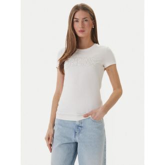 Guess T-Shirt W5GI04 J1314 Wei&szlig; Slim Fit