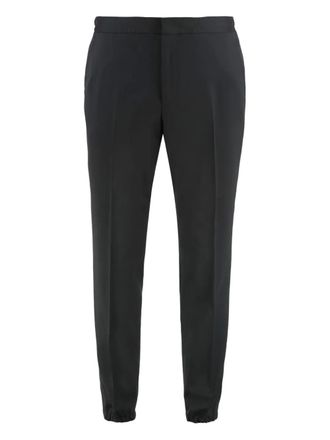 Ermenegildo Zegna pantalon &agrave; plis marqu&eacute;s - Noir
