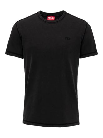 Diesel T-Adjind-New T-Shirt mit Logo-Applikation - Schwarz