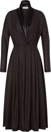 Alberta Ferretti Femme, Robes, Gris, Taille: 38 FR Robe Combin&eacute;e en Laine L&eacute;g&egrave;re