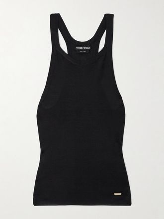 Tom Ford Tanktop Aus Seide Mit Verzierungen - Schwarz