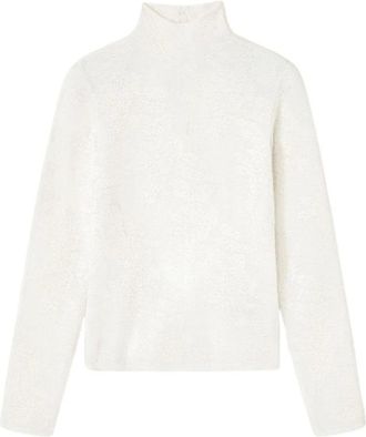 Ganni Femme, Pulls, Blanc, Taille: 42 FR Sheer Turtleneck 2643