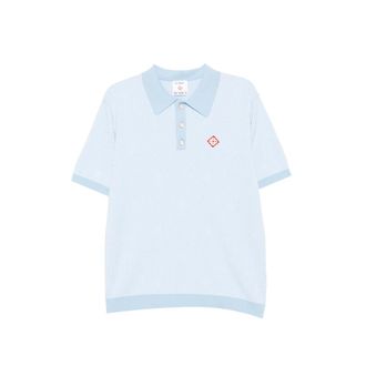 Casablanca Monogram-jacquard Striped Polo Shirt
